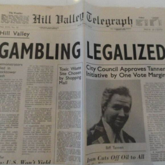 Other | Rare Hill Valley Telegraph Full Newspaper Back To The Future ...
